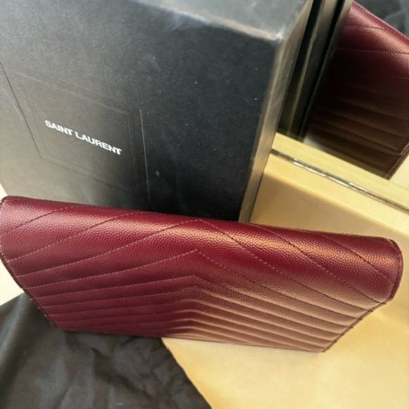 Yves Saint Laurent | Bags | Ysl New Pouch Bag Burgundy | Poshmark